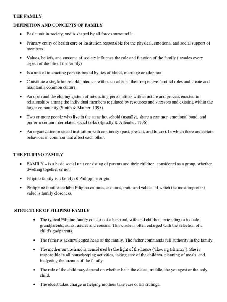 The Family Definition and Concepts of Family | PDF | Family | Kinship