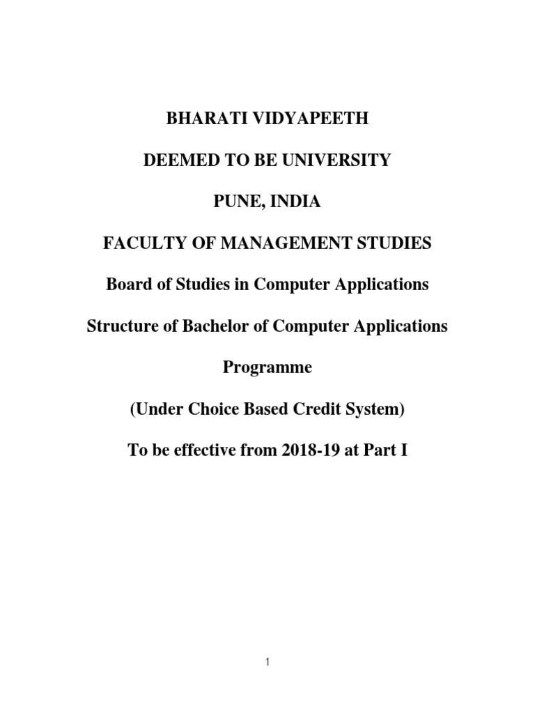 Imed BCA Structure and Syllabus 2018 | PDF | Pointer (Computer Programming) | C (Programming ...