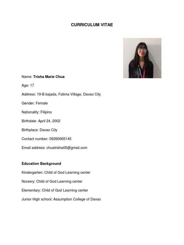 Curriculum Vitae: Education Background | PDF | Primary Education | Educational Stages