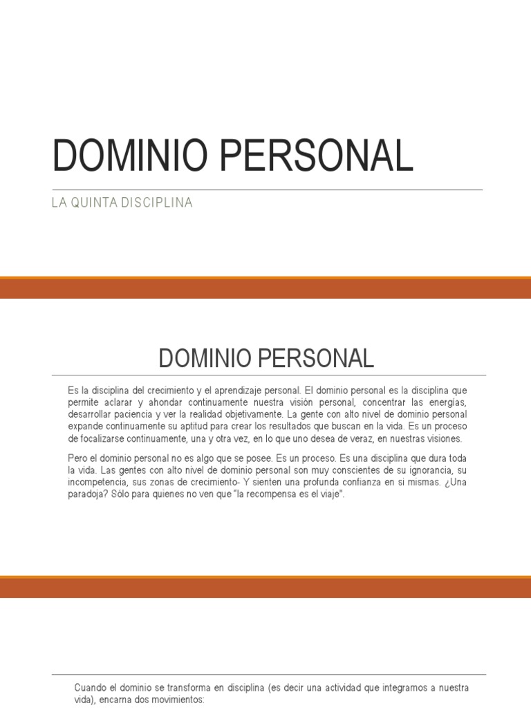 DOMINIO PERSONAL - Teoria de Sistema | PDF | Inteligencia | Vida