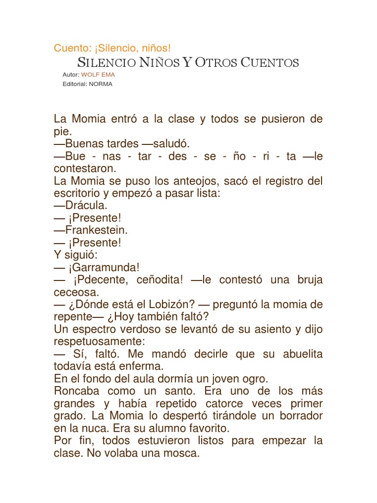 Cuento Ema Wolf | PDF