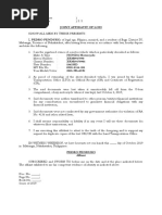Affidavit of Declaration of Ownership Sample | PDF | Law