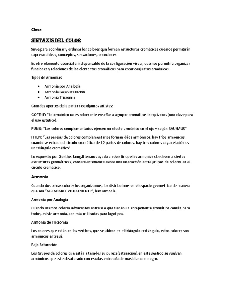 Sintaxis Del Color | PDF