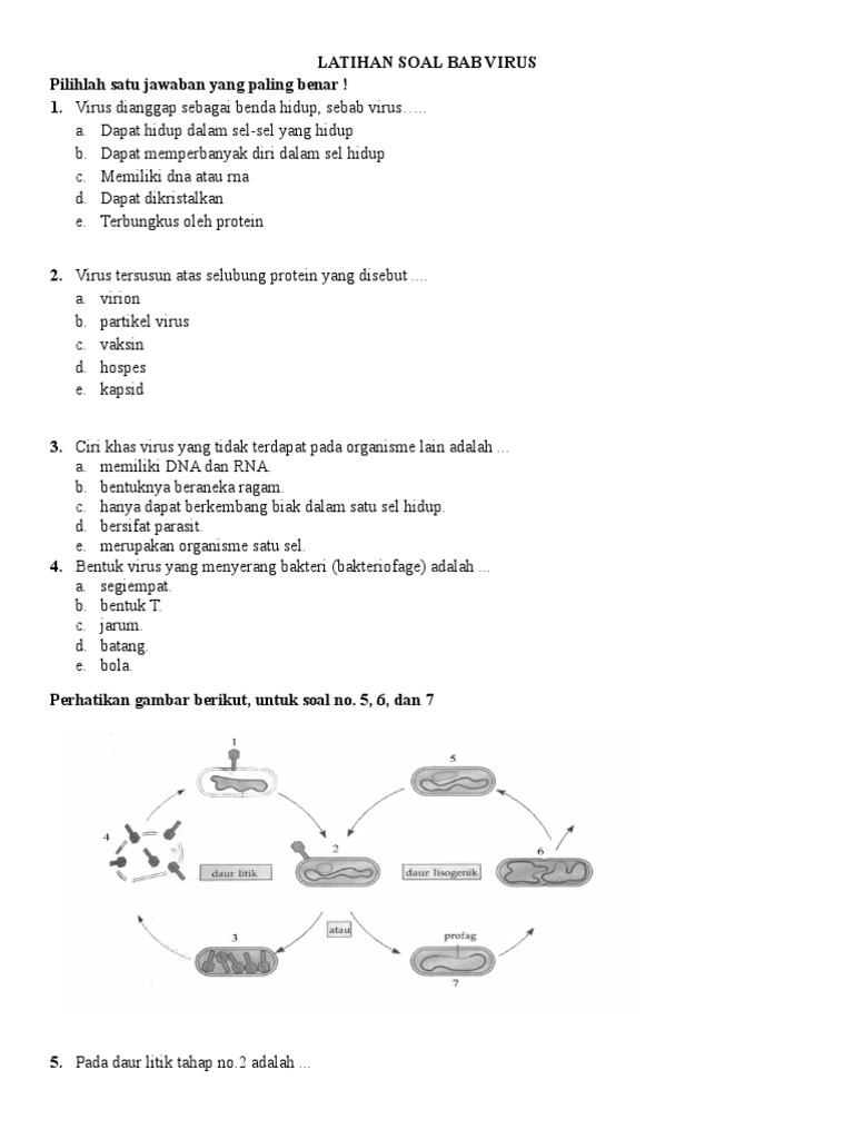 Latihan Soal Virus | PDF