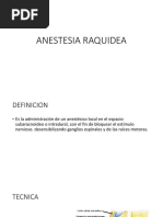 Anestesia Raquídea: Técnica y Complicaciones | PDF | Fluido ...