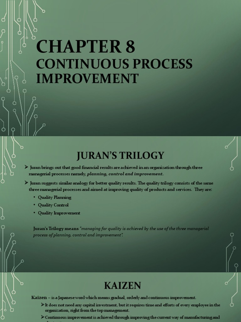 Juran's Trilogy and Kaizen Principles | PDF | Business Process ...