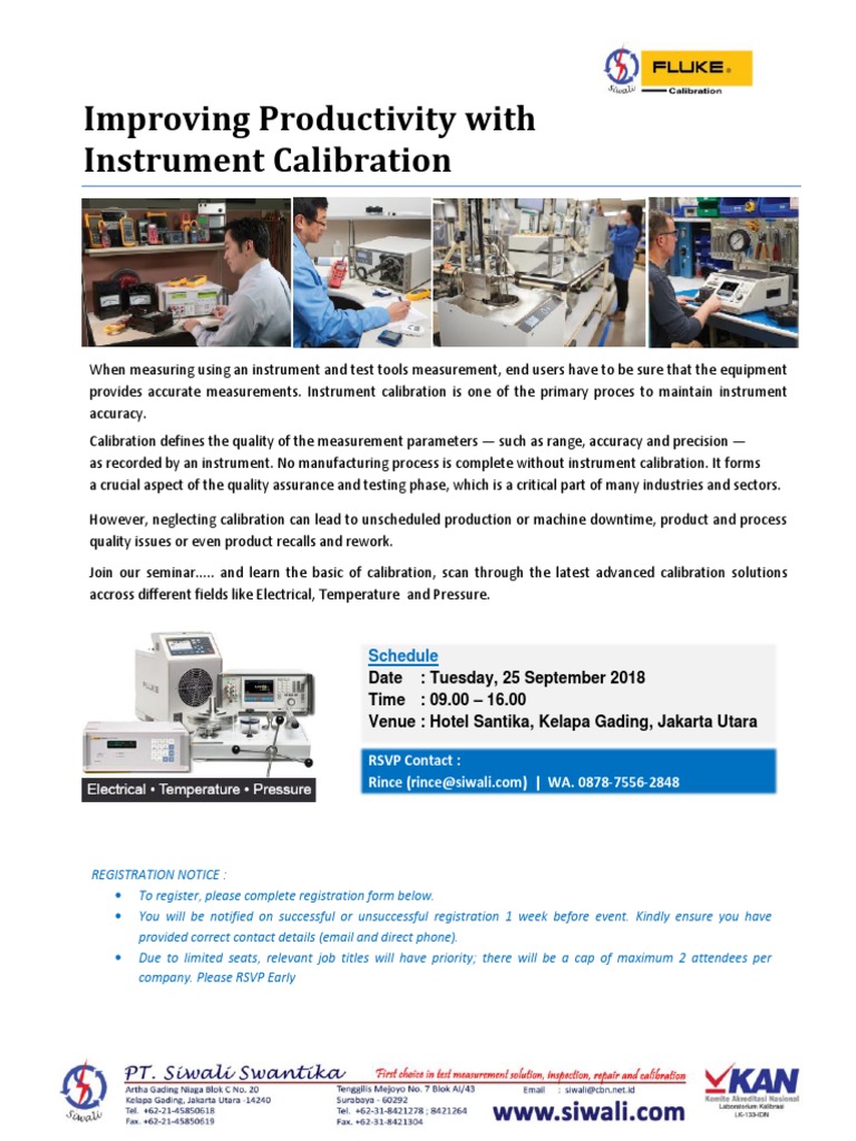 Improving Productivity With Instrument Calibration: Schedule | PDF ...