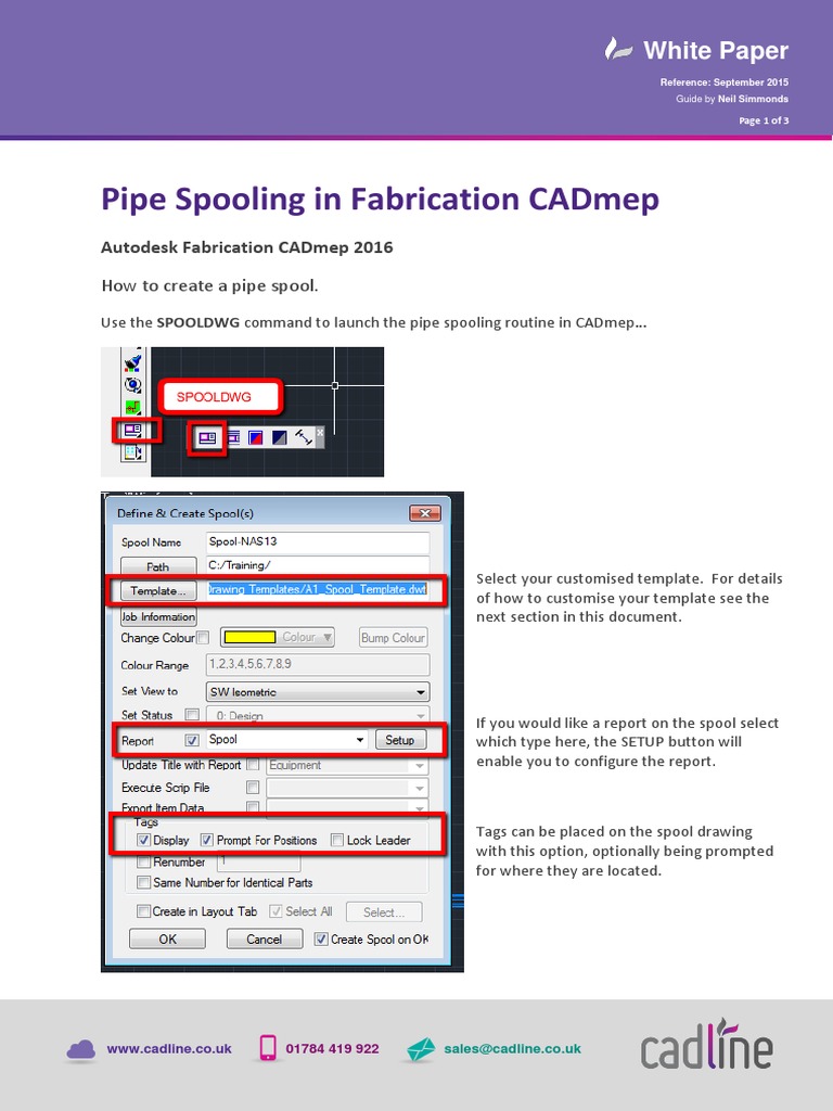 Pipe Spooling in Fabrication CADmep | PDF | Computing | Software