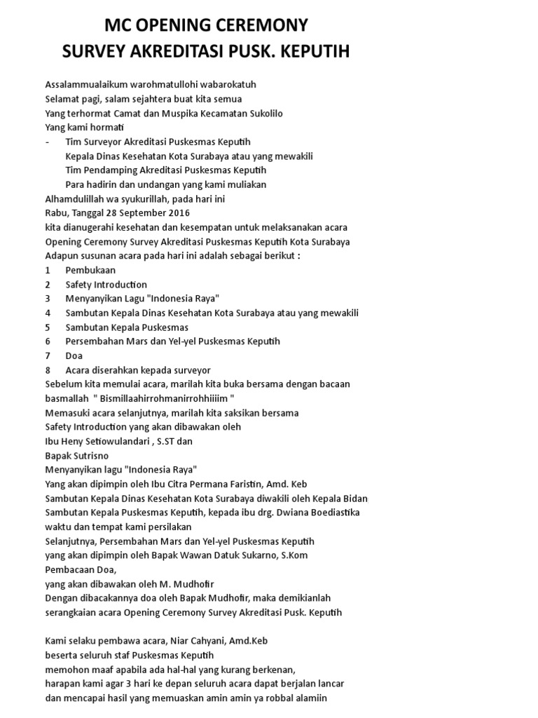 Contoh Opening Dan Penutupan | PDF