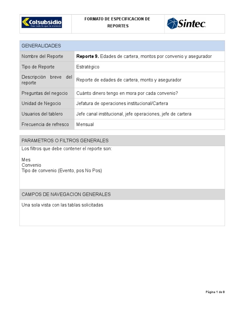 Med-R009 - Informe Edades de Cartera | PDF | Contabilidad | Informática