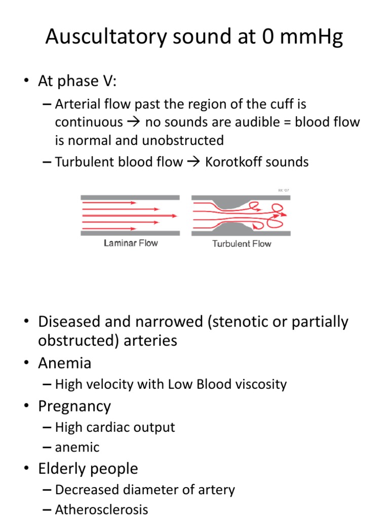 Auscultatory Sound at 0 MMHG | PDF | Hemodynamics | Cardiovascular System
