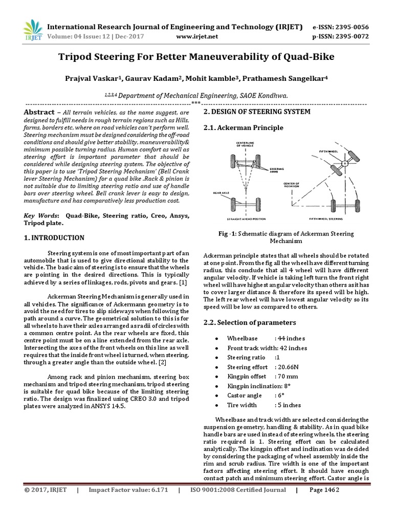 Quad Bike Steering PDF | PDF | Steering | Land Vehicles