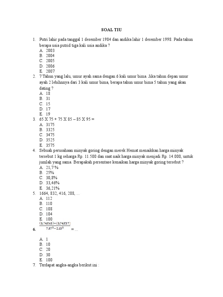 Soal Tiu | PDF
