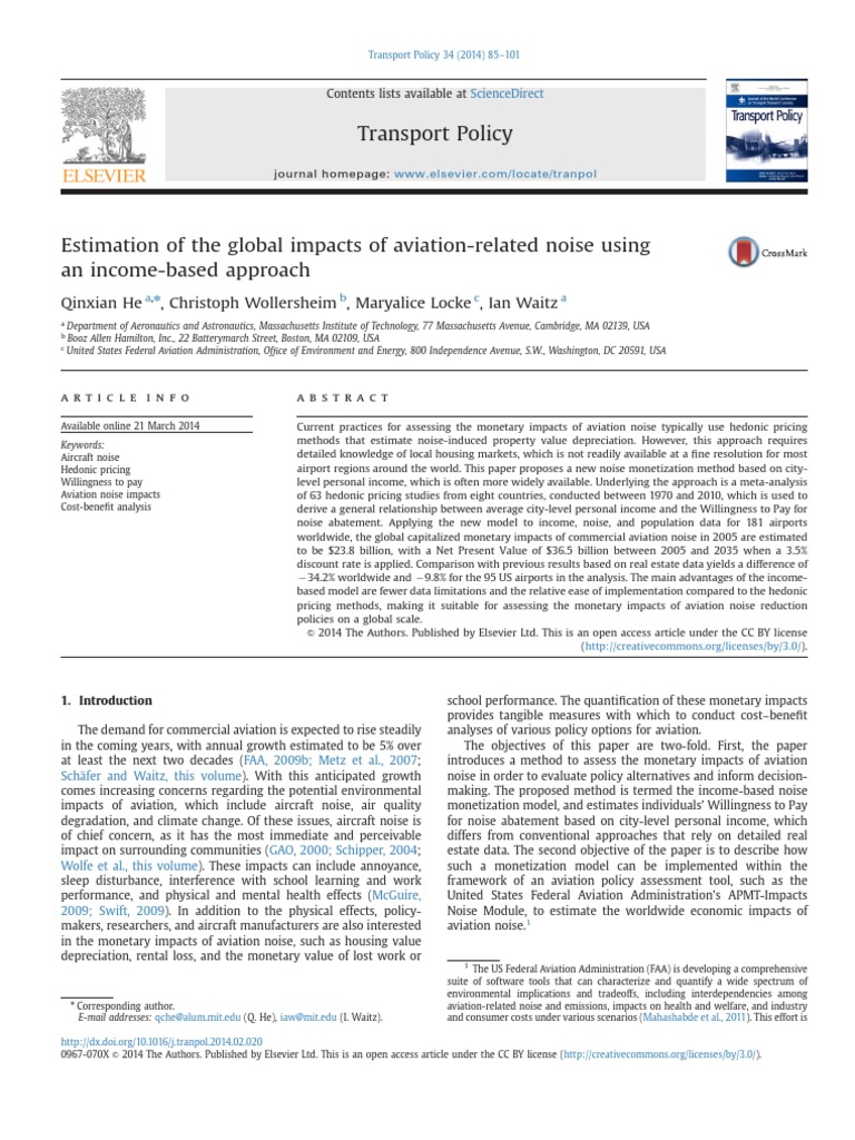 Transport Policy: Qinxian He, Christoph Wollersheim, Maryalice Locke ...