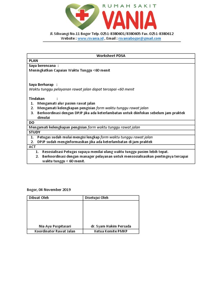 Worksheet PDSA - Docx Rajal | PDF