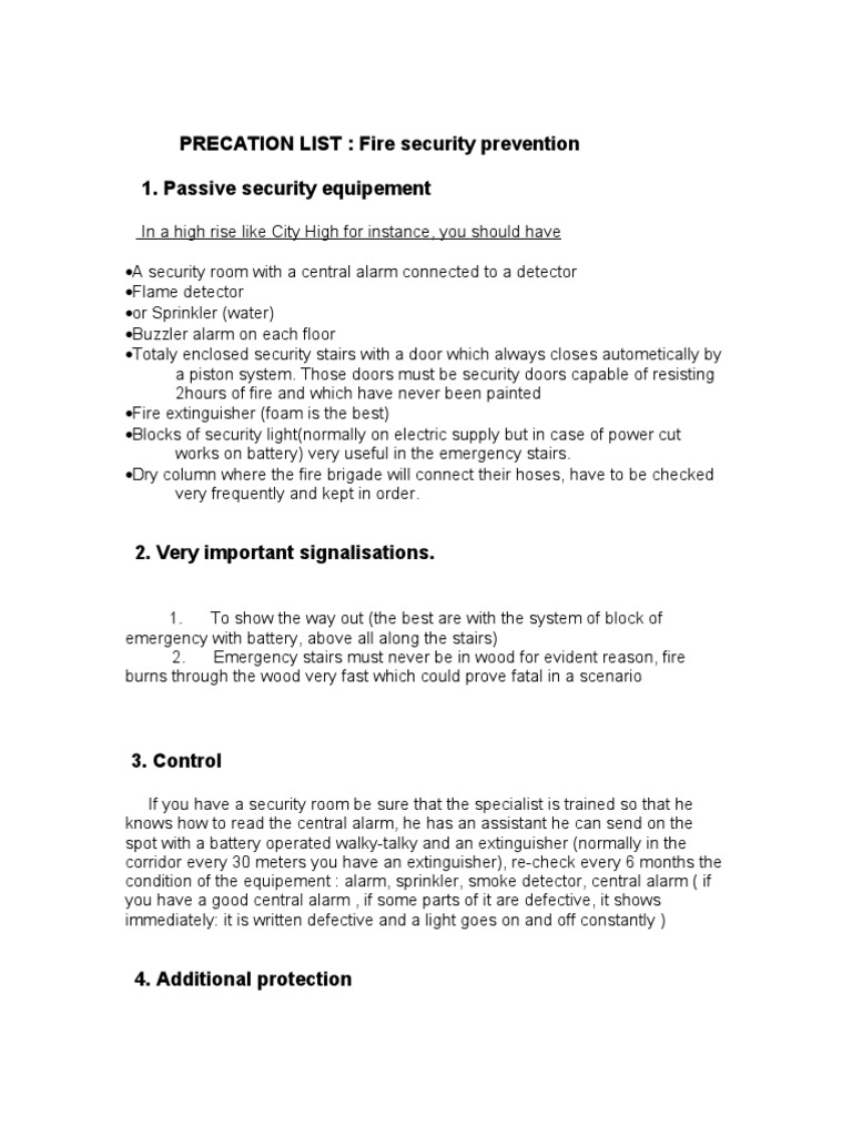 Comprehensive Fire Safety Guidelines and Precautions for High-Rise ...