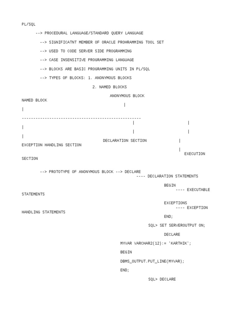 PL SQL | PDF | Pl/Sql | Control Flow