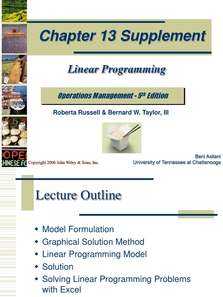 LinearProgramming Russell Taylor | PDF | Linear Programming | Sensitivity Analysis
