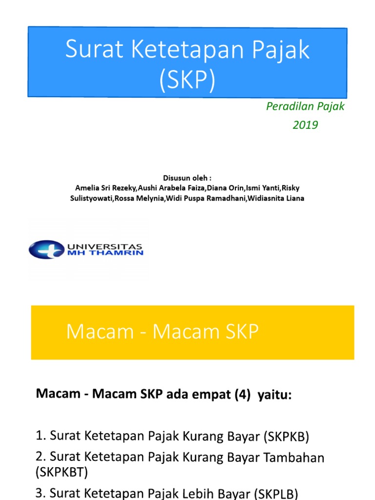 Surat Ketetapan Pajak | PDF