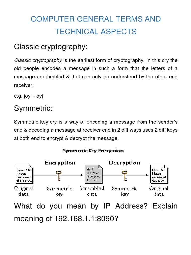Computer General Terms and Technical Aspects | PDF | Computers