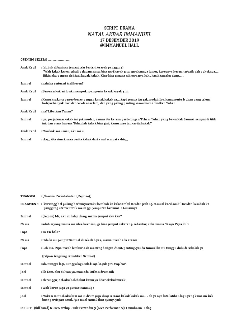 Script Main Acara | PDF