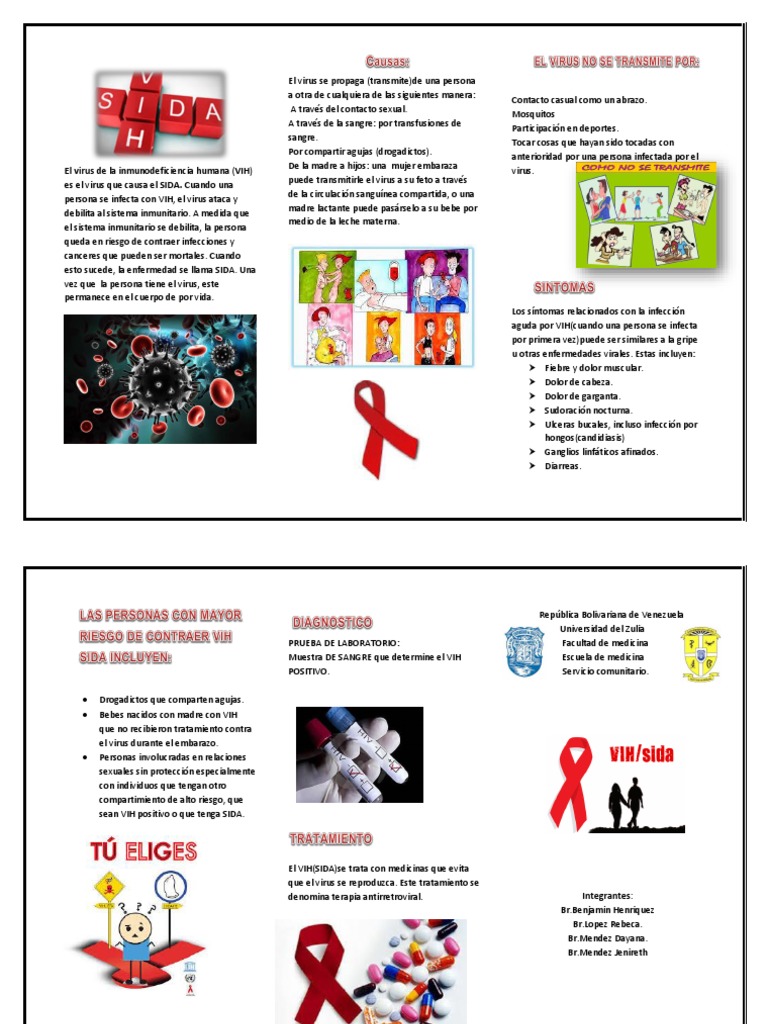 Triptico Vih Sida | PDF | VIH | VIH / SIDA