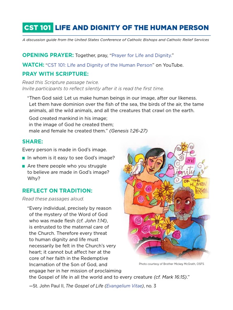 Life and Dignity of The Human Person: Opening Prayer: Watch: Pray With ...