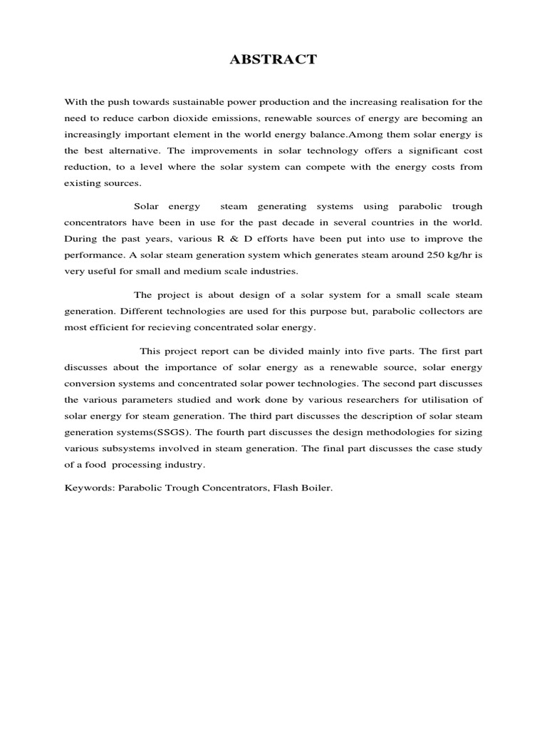 Solar Energy Project PDF | PDF | Solar Energy | Power Station