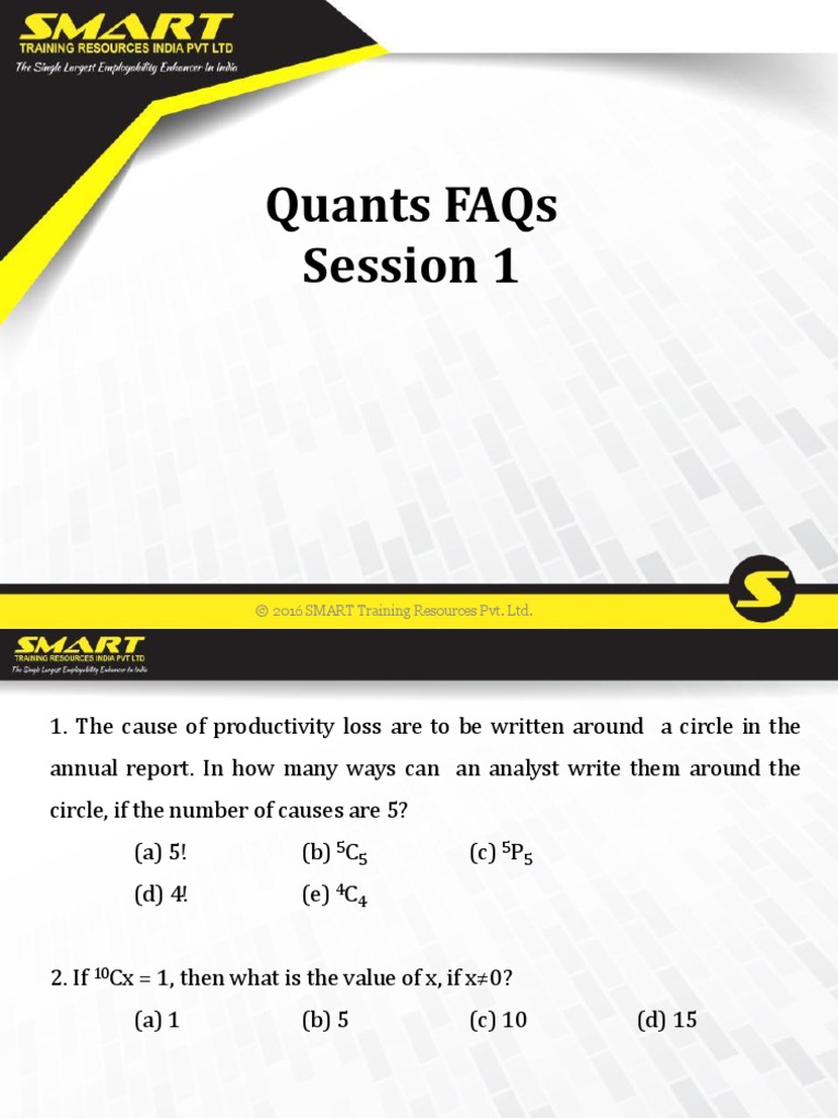 CTS Quants Panimalar 1 2 | PDF | Interest | Teaching Mathematics