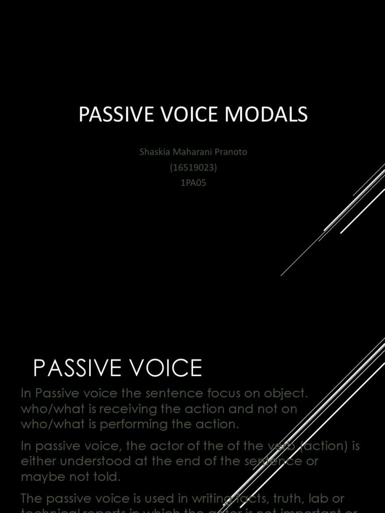Passive Voice Modals: A Guide to Converting Active Voice Sentences ...