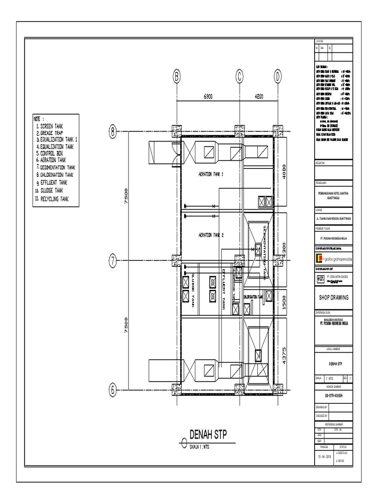 Denah STP Pembangunan Hotel Santika | PDF