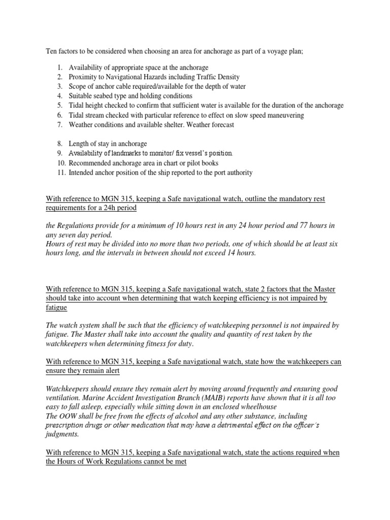 Sqa Nav Notes Part 1 | PDF | Tide | Navigation