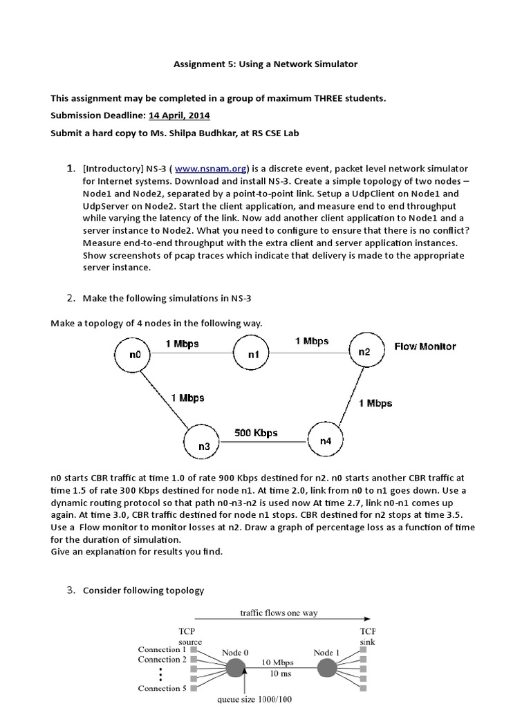 NS3 Q | PDF | Network Topology | Internet Protocols