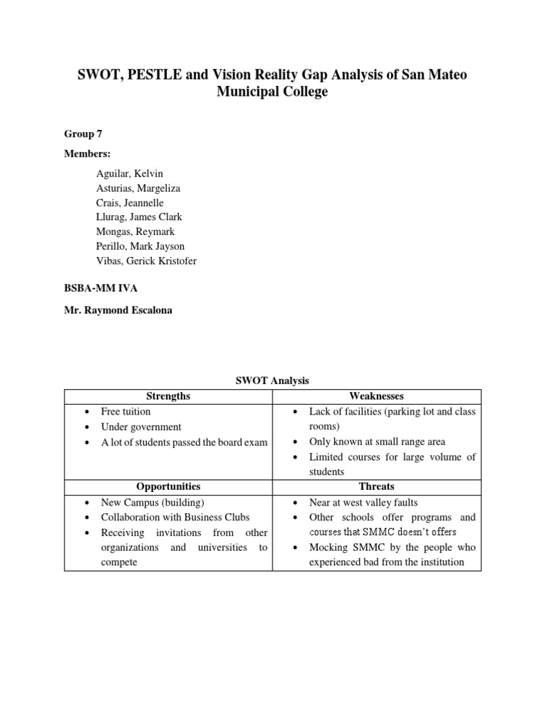 SWOT and PESTLE Analysis of SMMC | PDF | Computers | Technology & Engineering