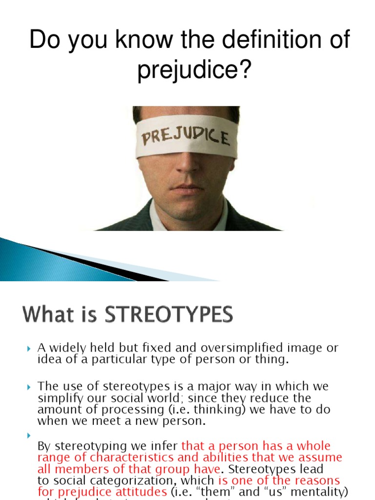 Understanding the Types and Causes of Prejudice | PDF | Prejudices ...