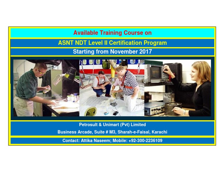 ASNT Level II Certifiaction Course | PDF | Computers