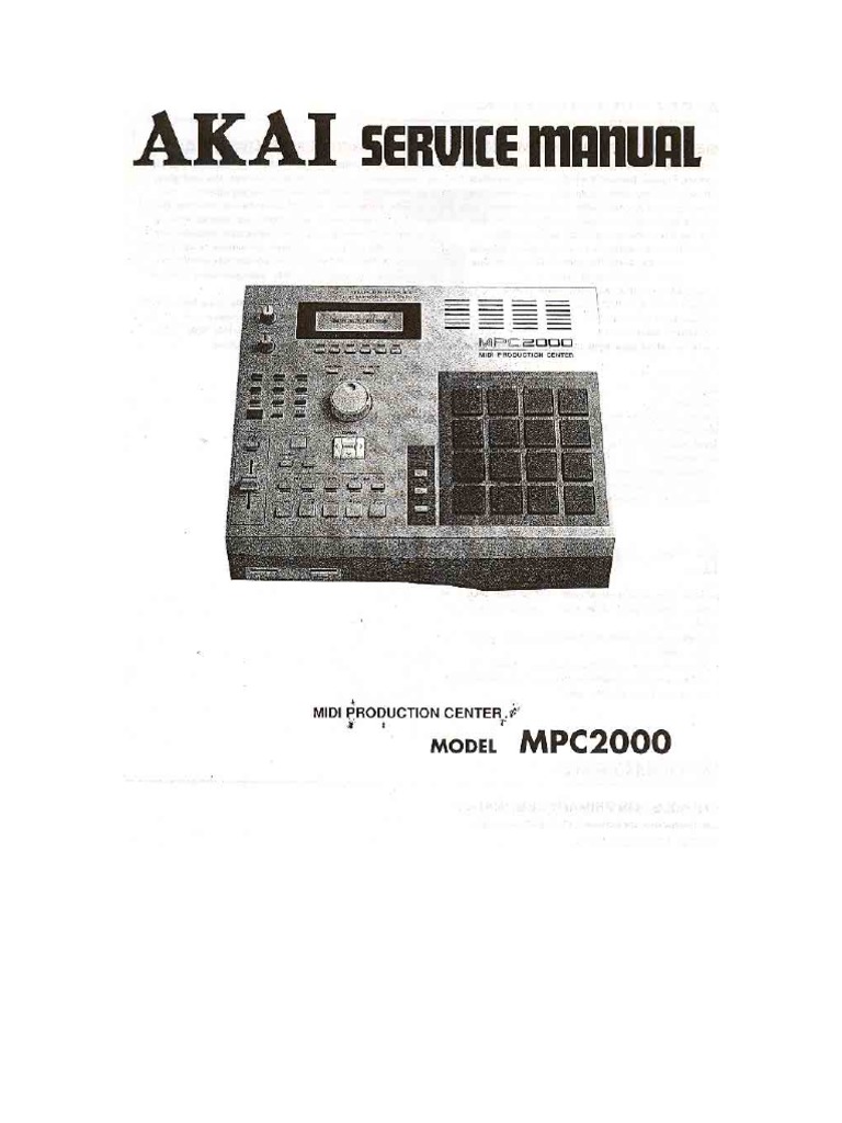 Akai Mpc 2000 Service Manual Pdf Pdf