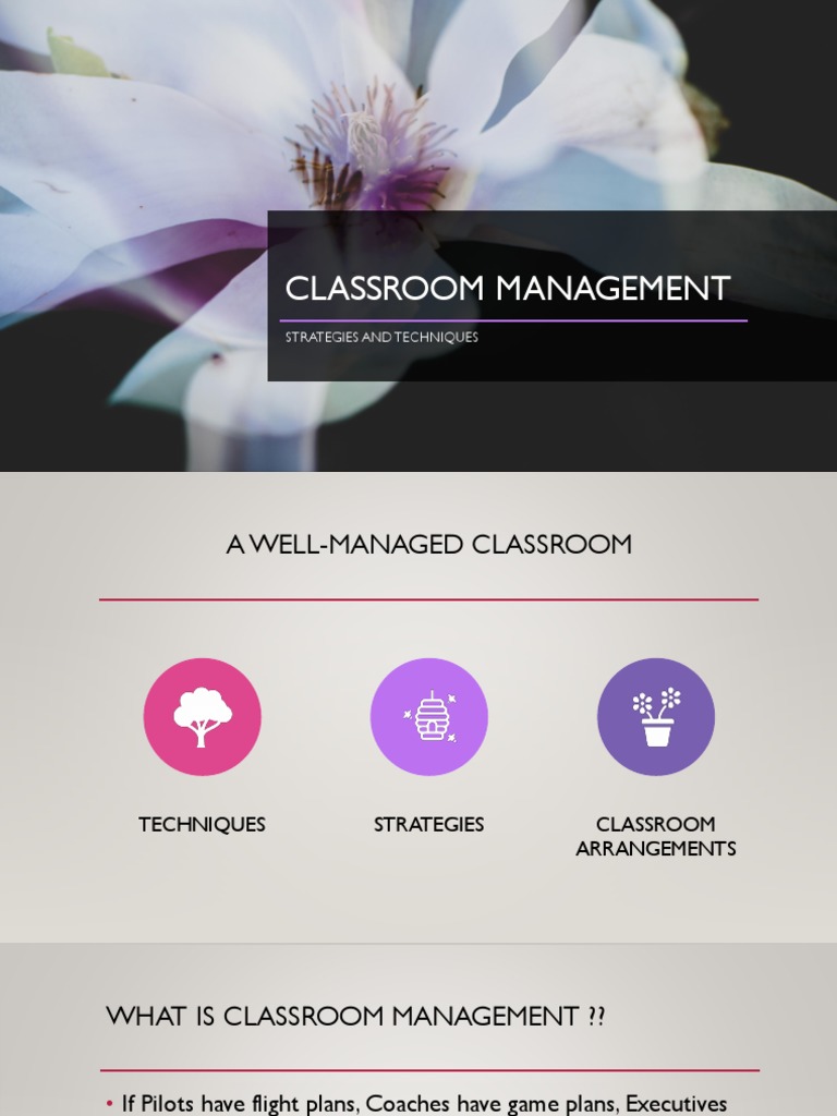 Classroom Management: Strategies and Techniques | PDF | Classroom ...