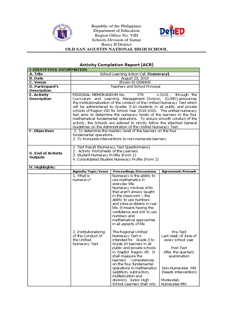 ACR Numeracy | PDF | Test (Assessment) | Educational Psychology