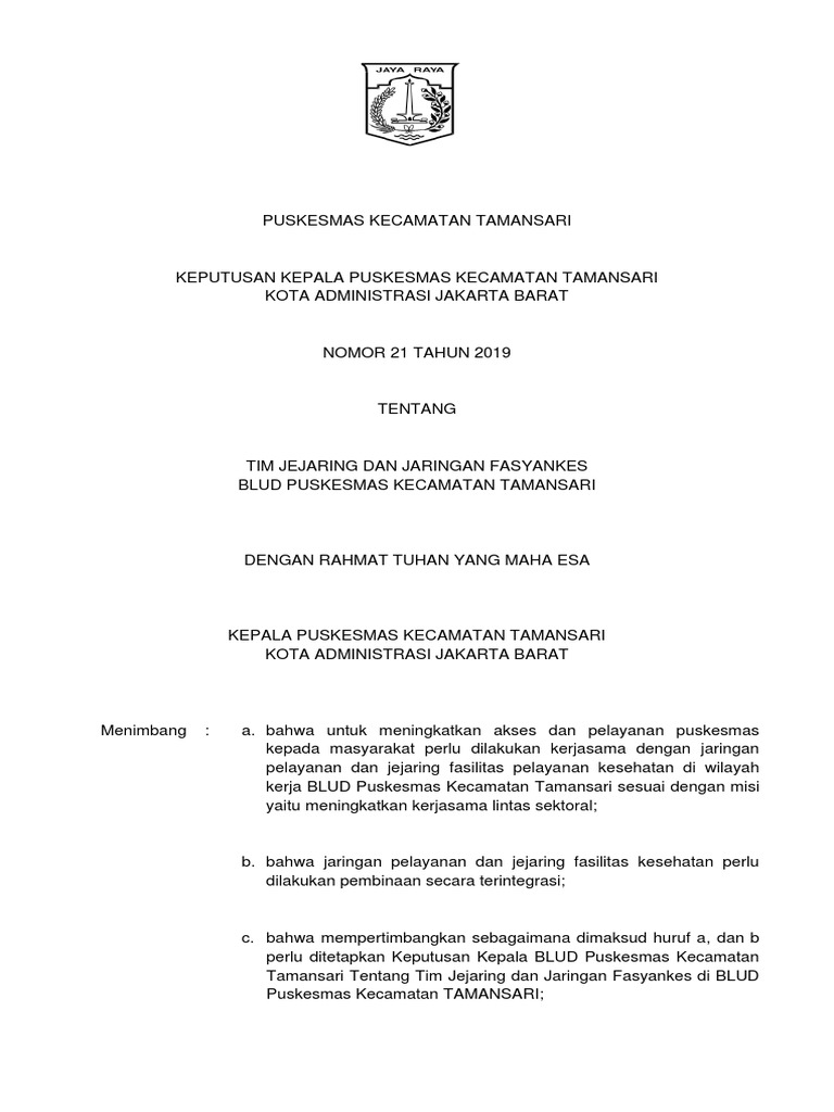 SK Perubahan Sotk | PDF