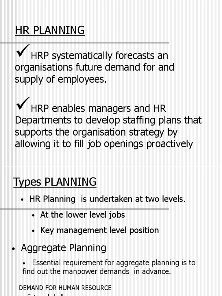 HR Planning | PDF | Human Resources | Strategic Management