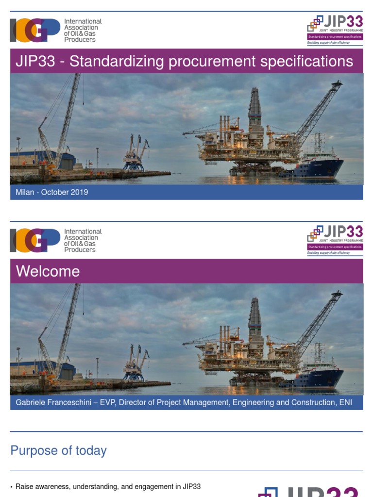 IOGP-JIP33 Standardizing Procurement Specifications | PDF ...