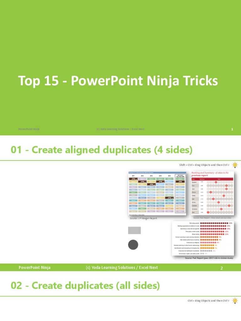 01 - Top 15 PPT Ninja Tricks | PDF | Microsoft Power Point | Software