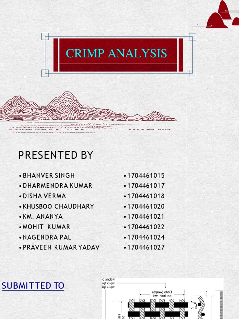 Crimp Analysis | PDF | Yarn | Textiles