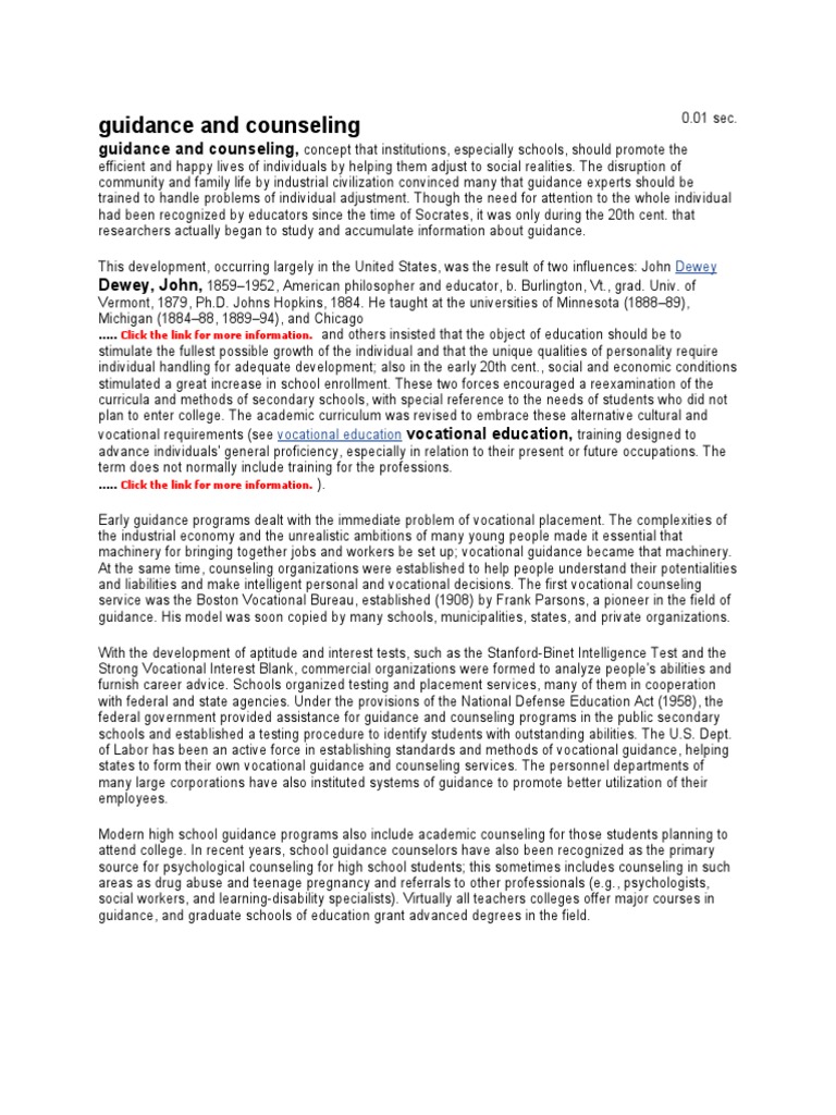 Guidance and Counseling | PDF | Applied Psychology