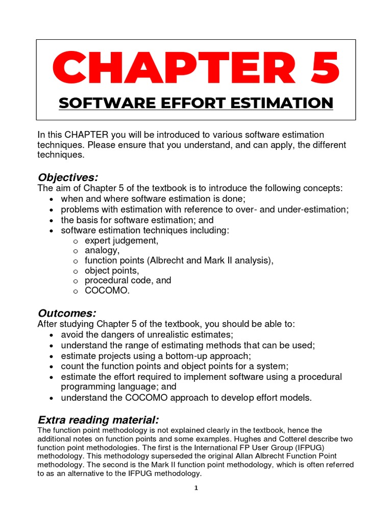 A Comprehensive Introduction To Software Effort Estimation Techniques Including Function Point