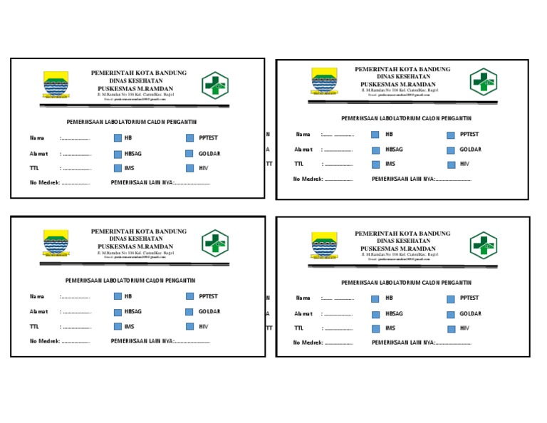 Form Catin Lab | PDF