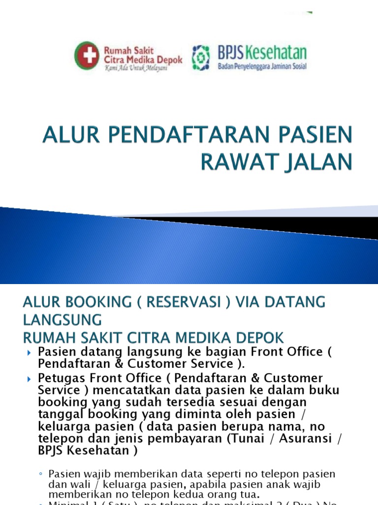 Alur Pendaftaran Pasien Rawat Jalan | PDF