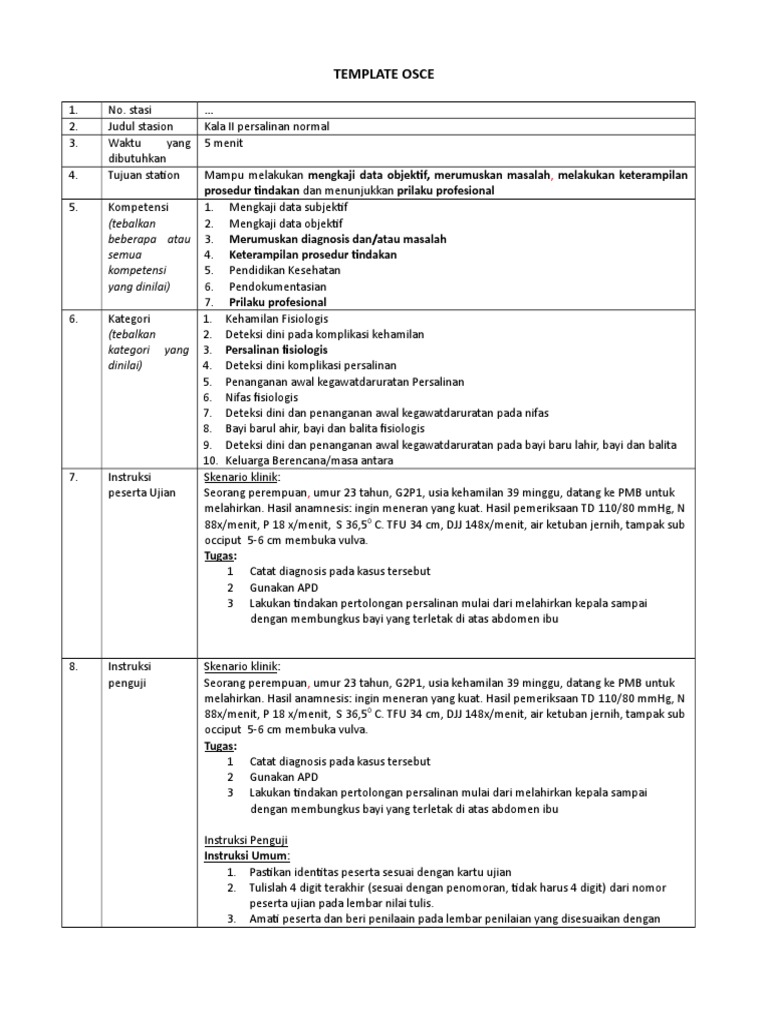 Soal INC Osce Kel 3 | PDF | Kesehatan Holistik