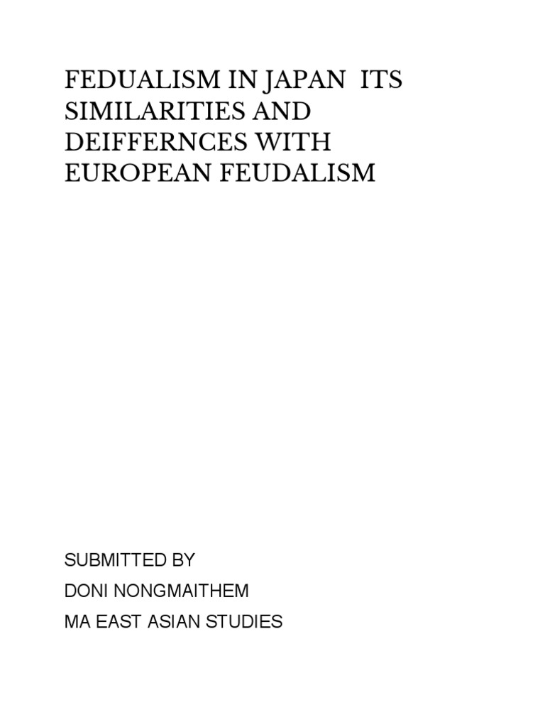 Feudalism in Japan | PDF | Samurai | Japan